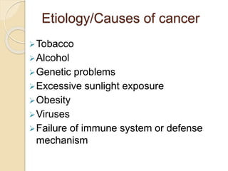 Pathophysiology of cancer | PPTX