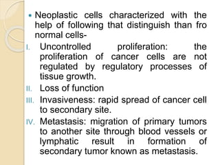 Pathophysiology of cancer | PPTX
