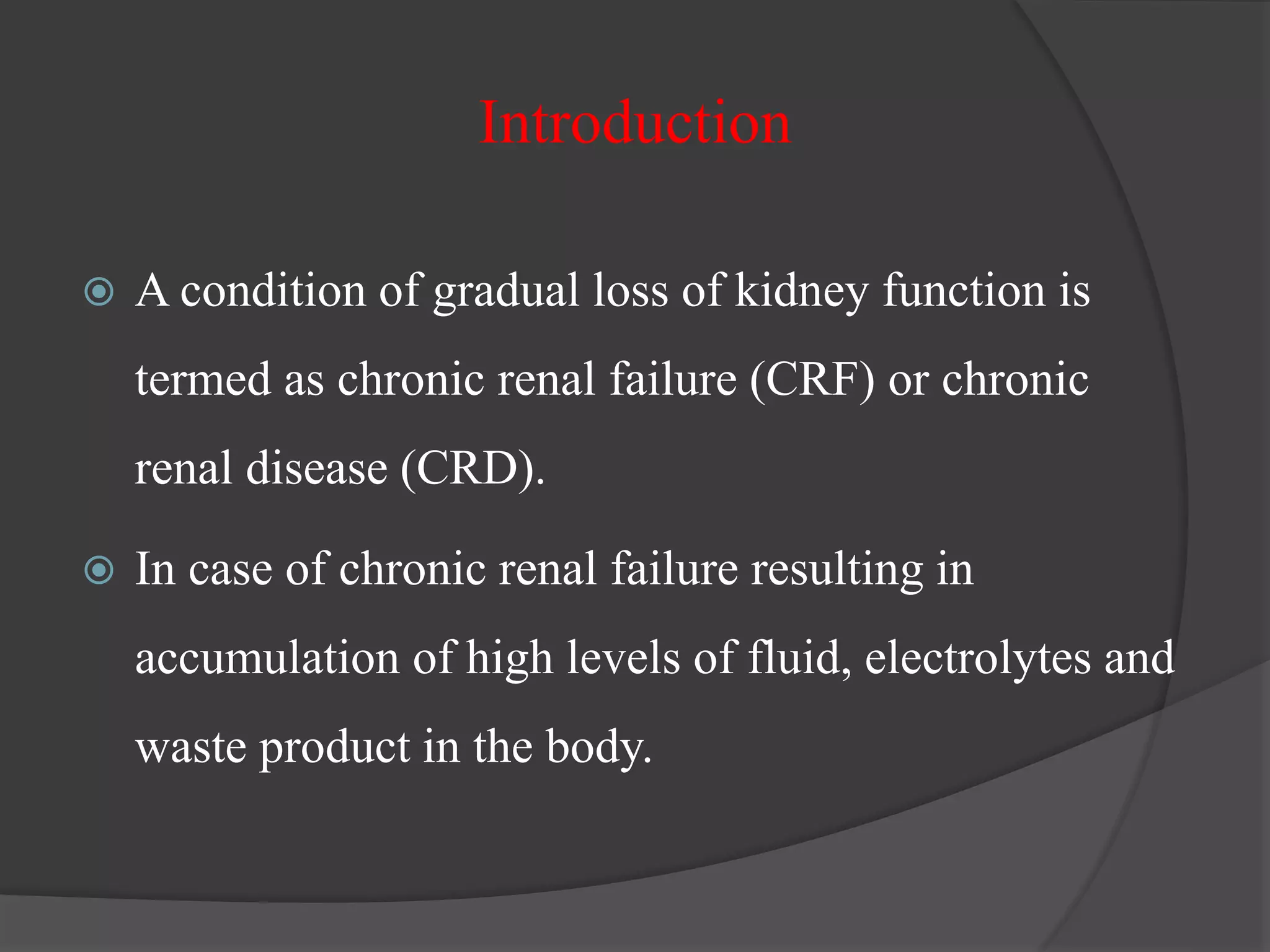 Pathophysiology of chronic renal failure | PPTX