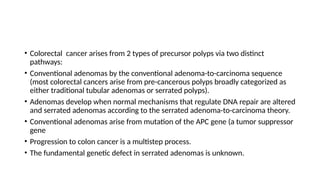 Pathophysiology of colorectal cancer.pptx | Cancer | Diseases and ...