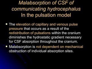 Pathophysiology of communicating hydrocephalus | PPT