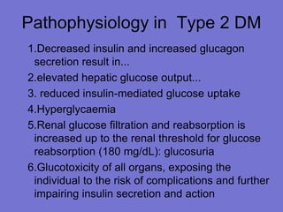 Diabetes Mellitus Type 2 Pathophysiology