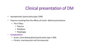 Pathophysiology of diabetes mellitus | PPTX
