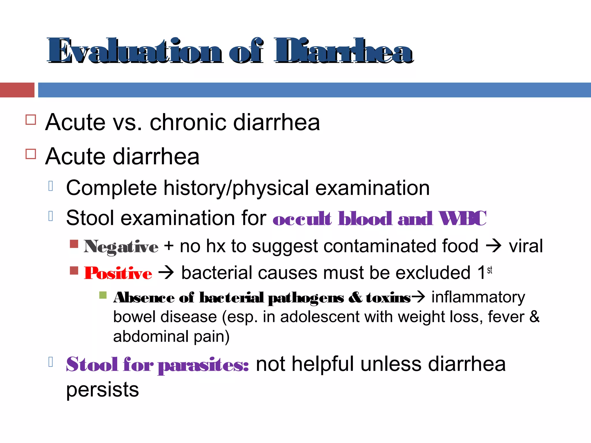 Pathophysiology of diarrhea | PPT