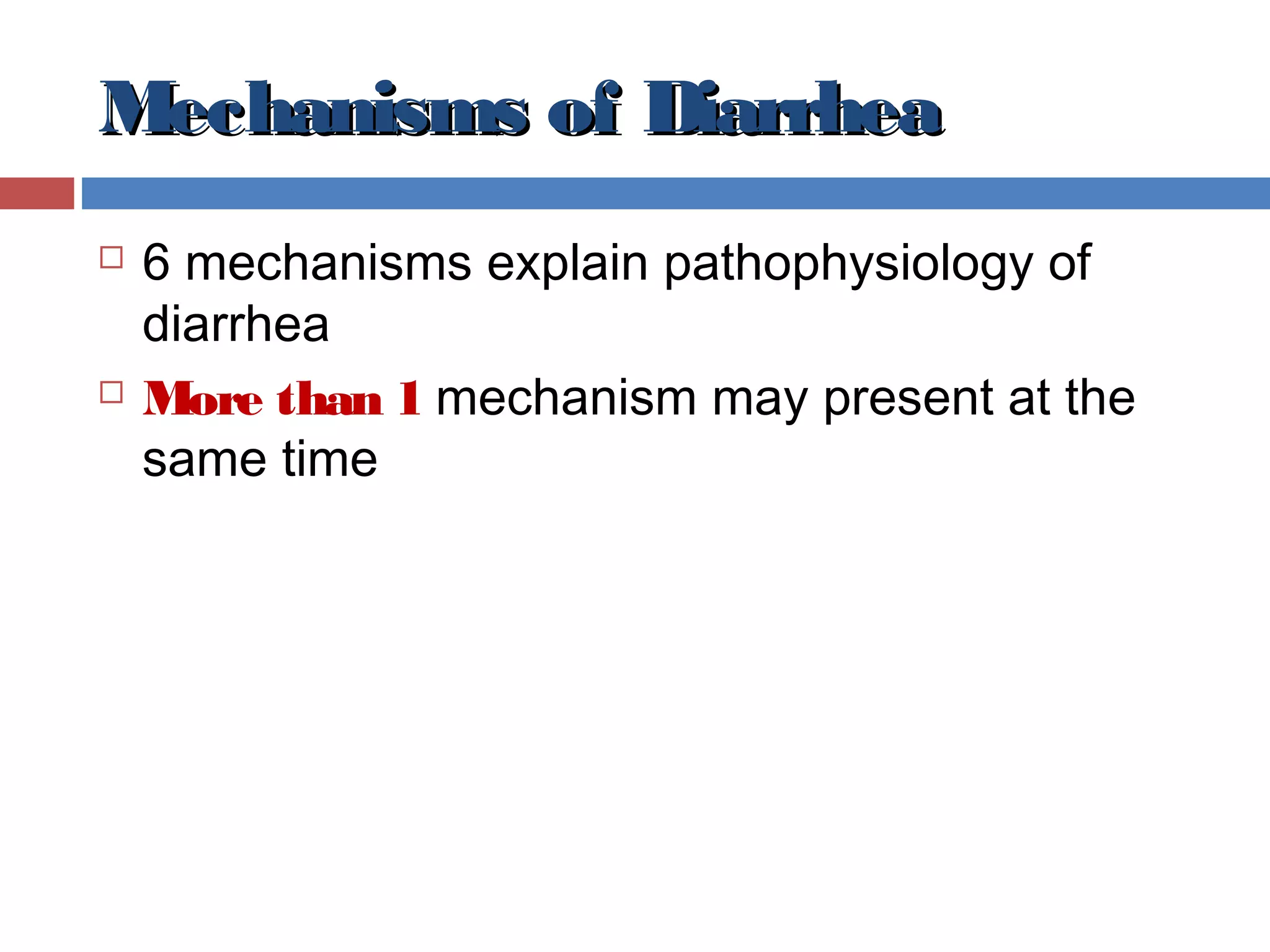 Pathophysiology of diarrhea | PPT