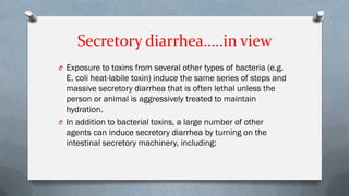 Pathophysiology of diarrhea olaiya | PDF