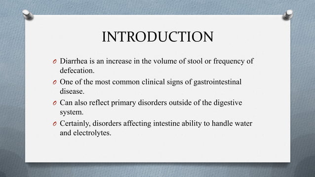 Pathophysiology of diarrhea olaiya | PPT