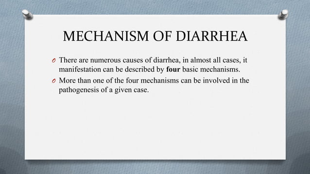 Pathophysiology of diarrhea olaiya | PPT