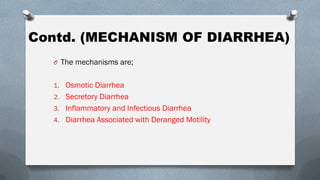 Pathophysiology of diarrhea olaiya | PDF