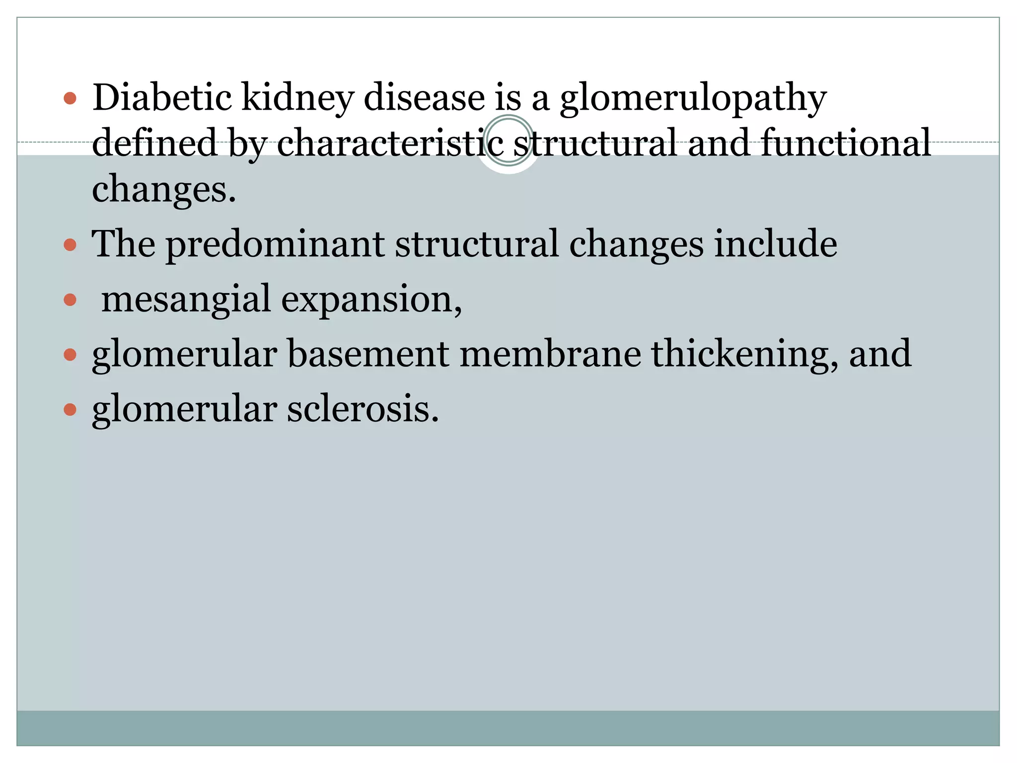 Pathophysiology of dibetic nephropathy | PPTX