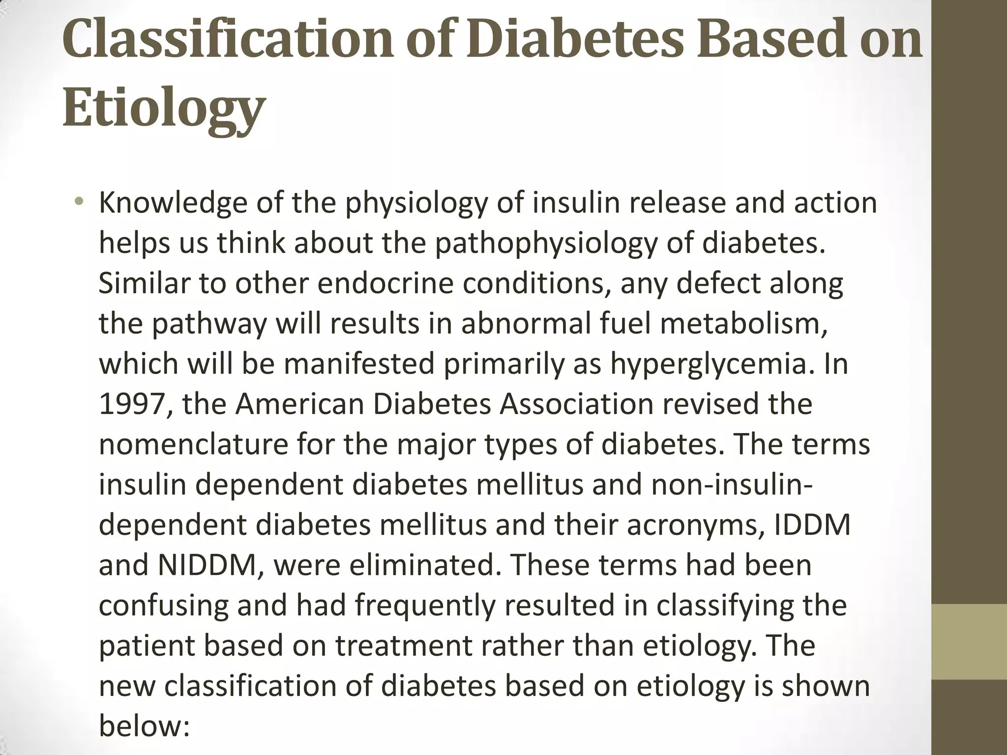 Pathophysiology of diabetes mellitus | PPTX
