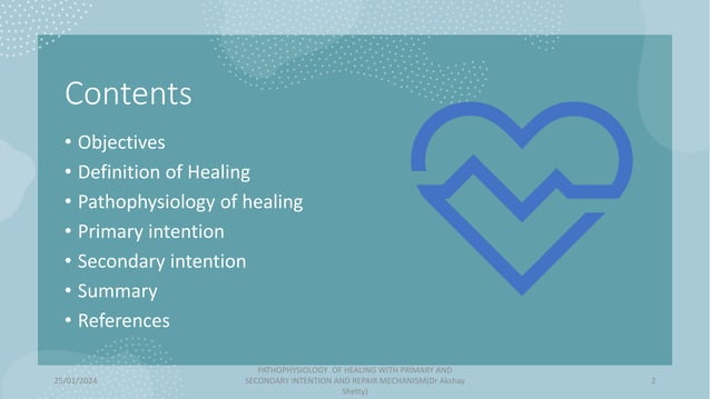 PATHOPHYSIOLOGY OF HEALING WITH PRIMARY & SECONDARY INTENTION.pptx ...