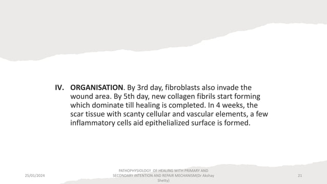 PATHOPHYSIOLOGY OF HEALING WITH PRIMARY & SECONDARY INTENTION.pptx ...