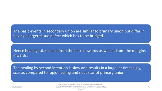 PATHOPHYSIOLOGY OF HEALING WITH PRIMARY & SECONDARY INTENTION.pptx ...