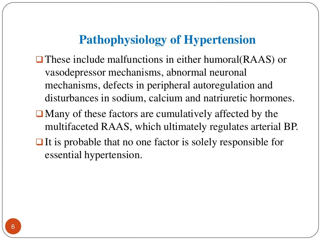 Pathophysiology of hypertension
