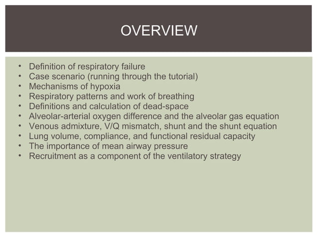 Pathophysiology of hypoxic respiratory failure | PPT