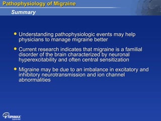 Pathophysiology of migraine | PPT