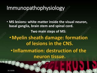 Pathophysiology of multiple sclerosis | PPSX