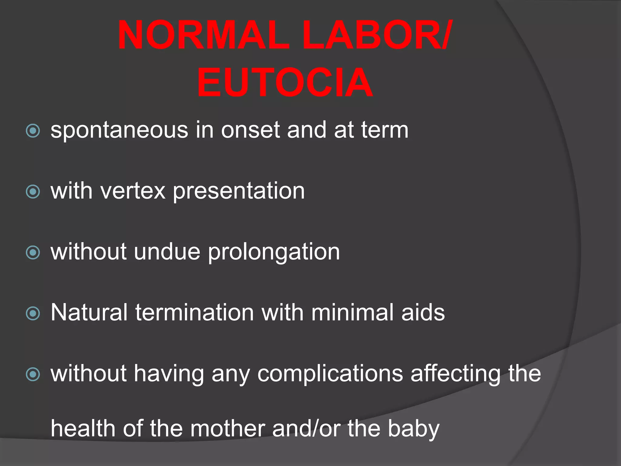 Pathophysiology of Normal Labour by Sunil Kumar Daha | PPTX