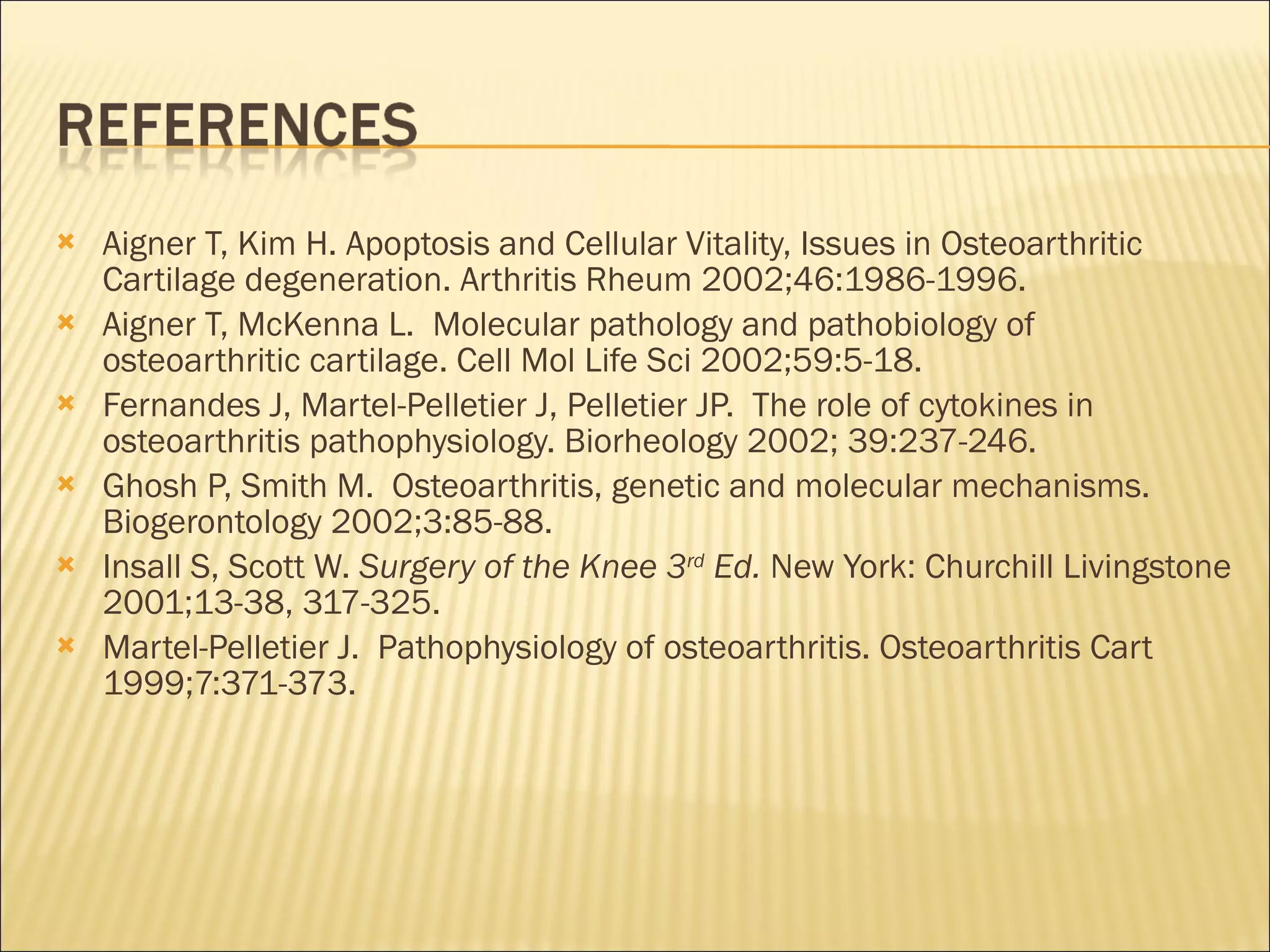 Pathophysiology+of+Osteoarthritis | PPT