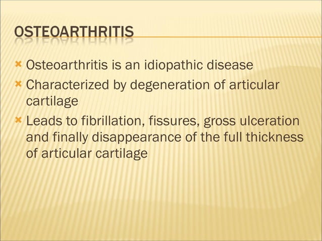 Pathophysiology+of+Osteoarthritis | PPT | Bone and Joint Conditions ...