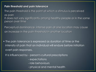 Patho physiology of pain | PPTX