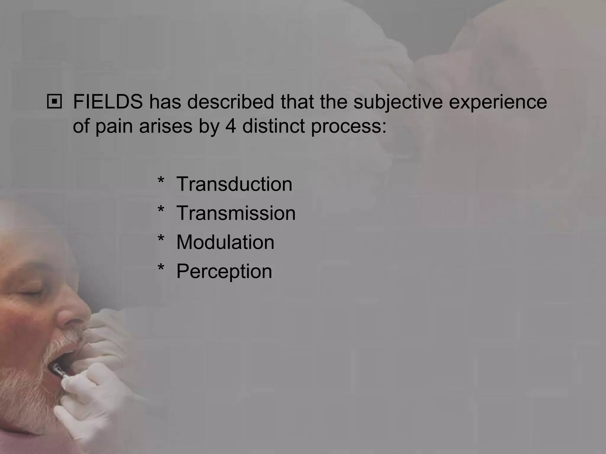 Pathophysiology of pain | PPTX