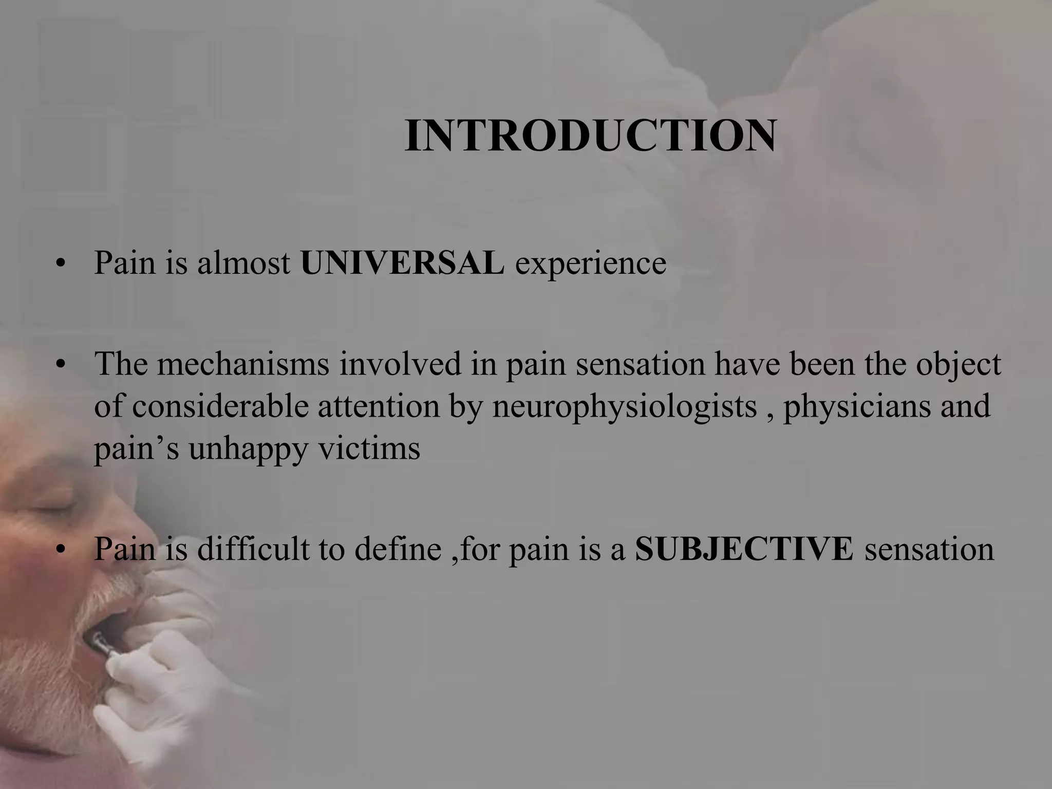 Pathophysiology of pain | PPTX