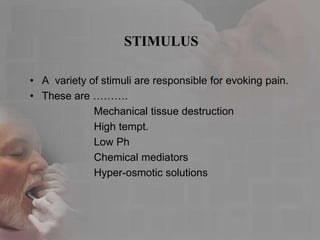 Pathophysiology of pain | PPTX
