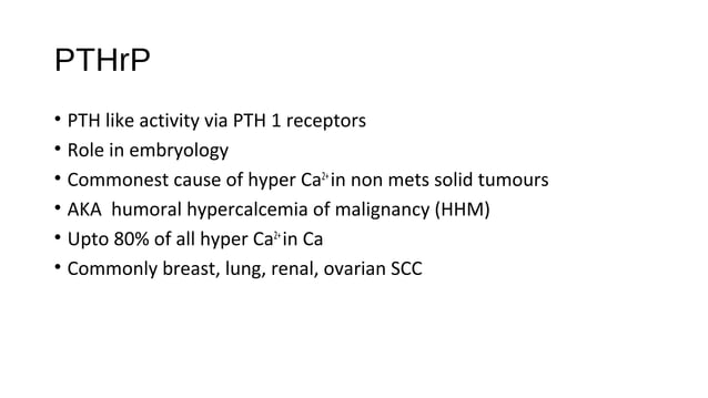 Pathophysiology of parathyroid hormone 2018 | PPT