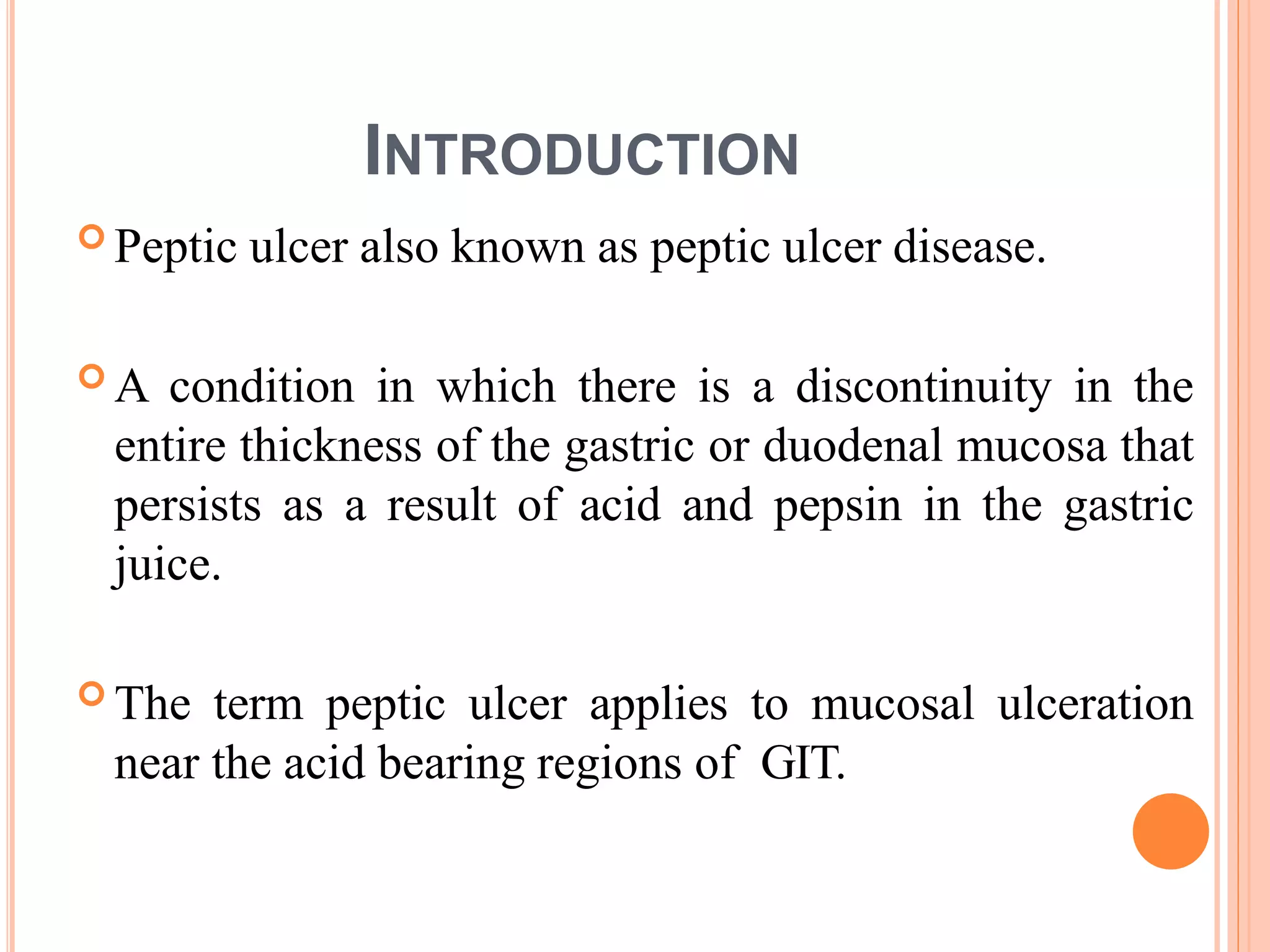 Pathophysiology of peptic ulcer | PPTX