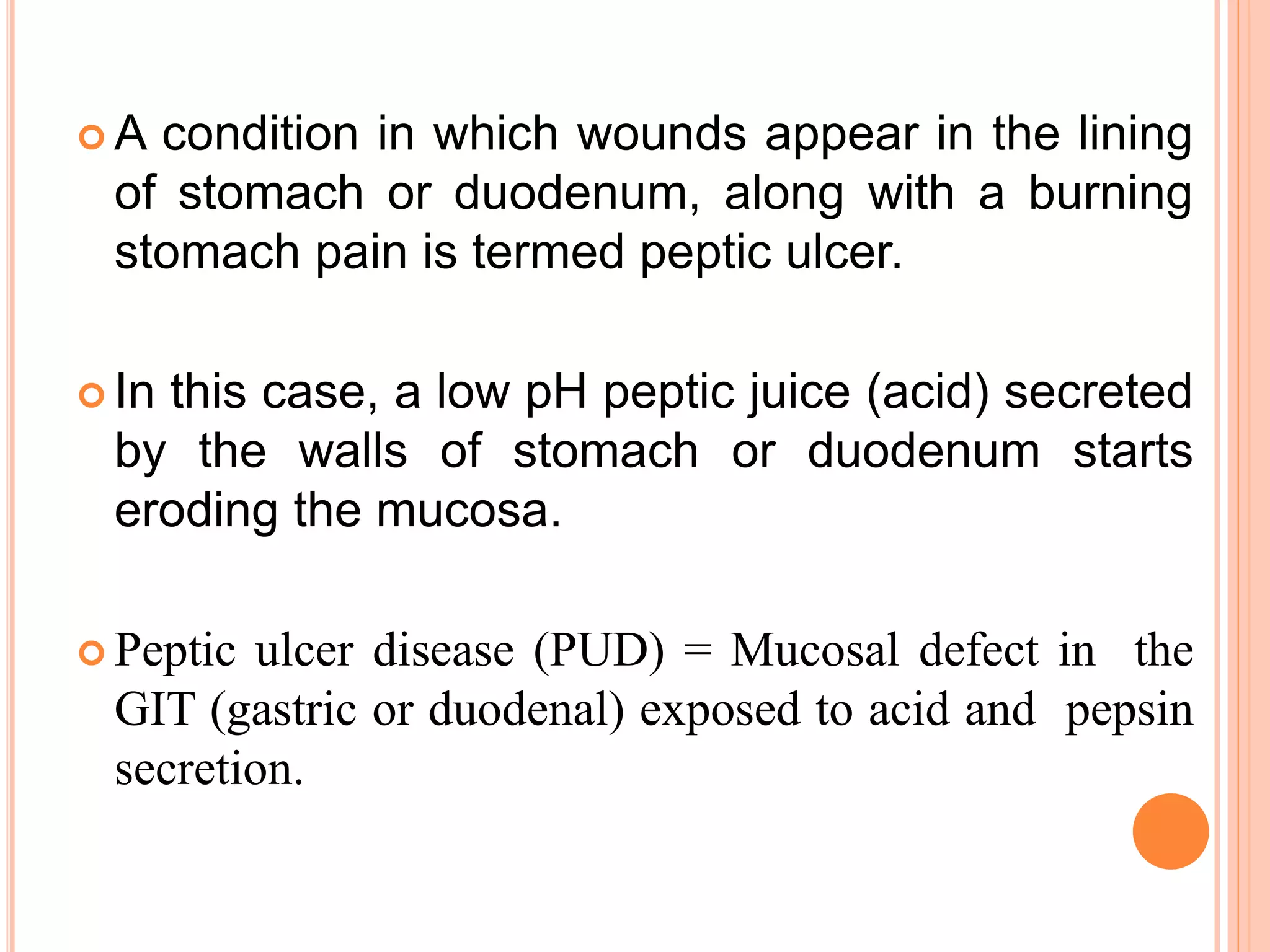 Pathophysiology of peptic ulcer | PPTX
