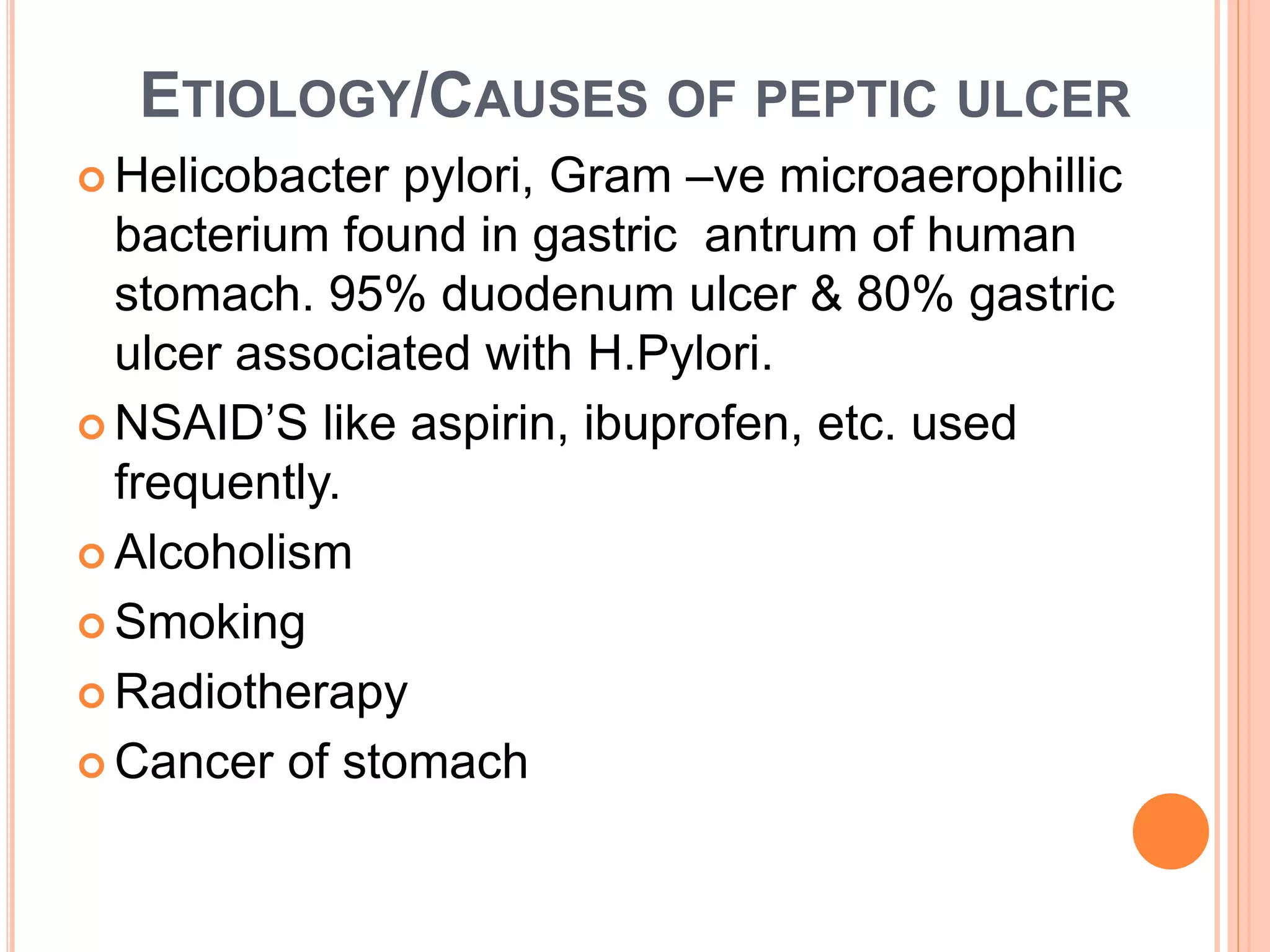 Pathophysiology of peptic ulcer | PPTX