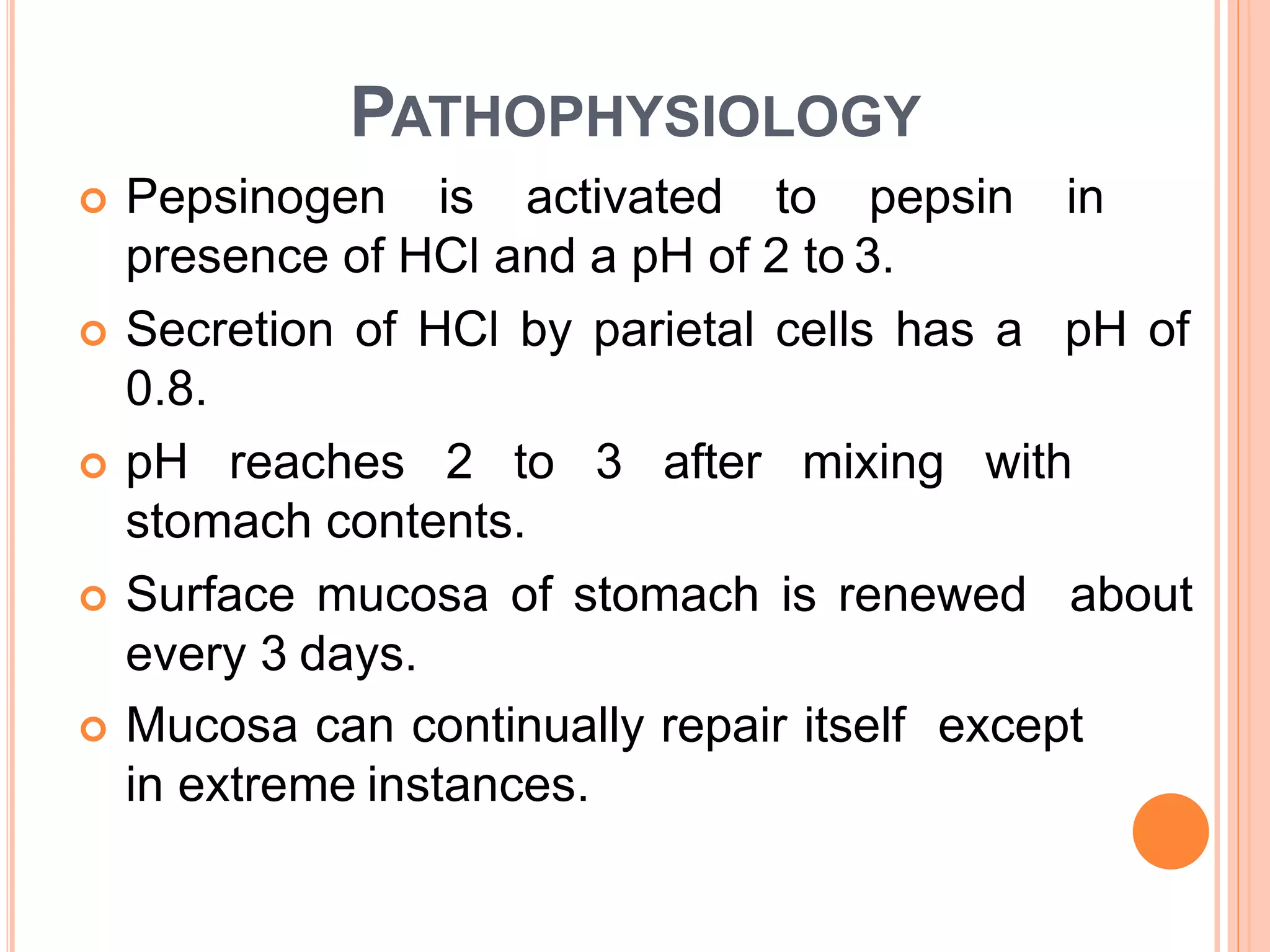 Pathophysiology of peptic ulcer | PPTX