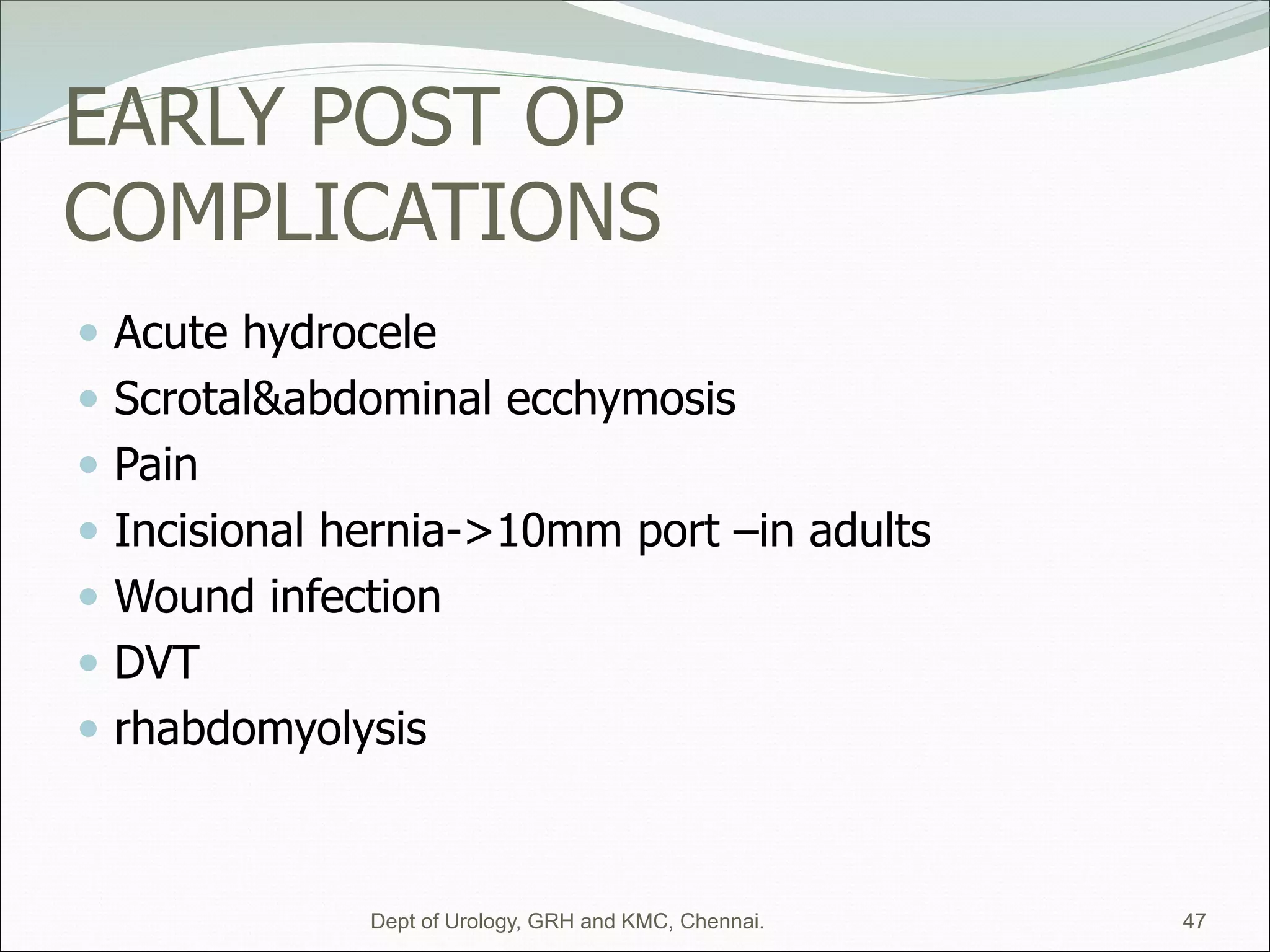 Pathophysiology of pneumoperitoneum and complications of laproscopic ...