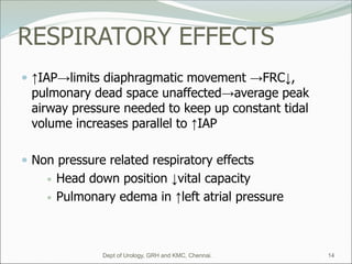 Pathophysiology of pneumoperitoneum and complications of laproscopic ...