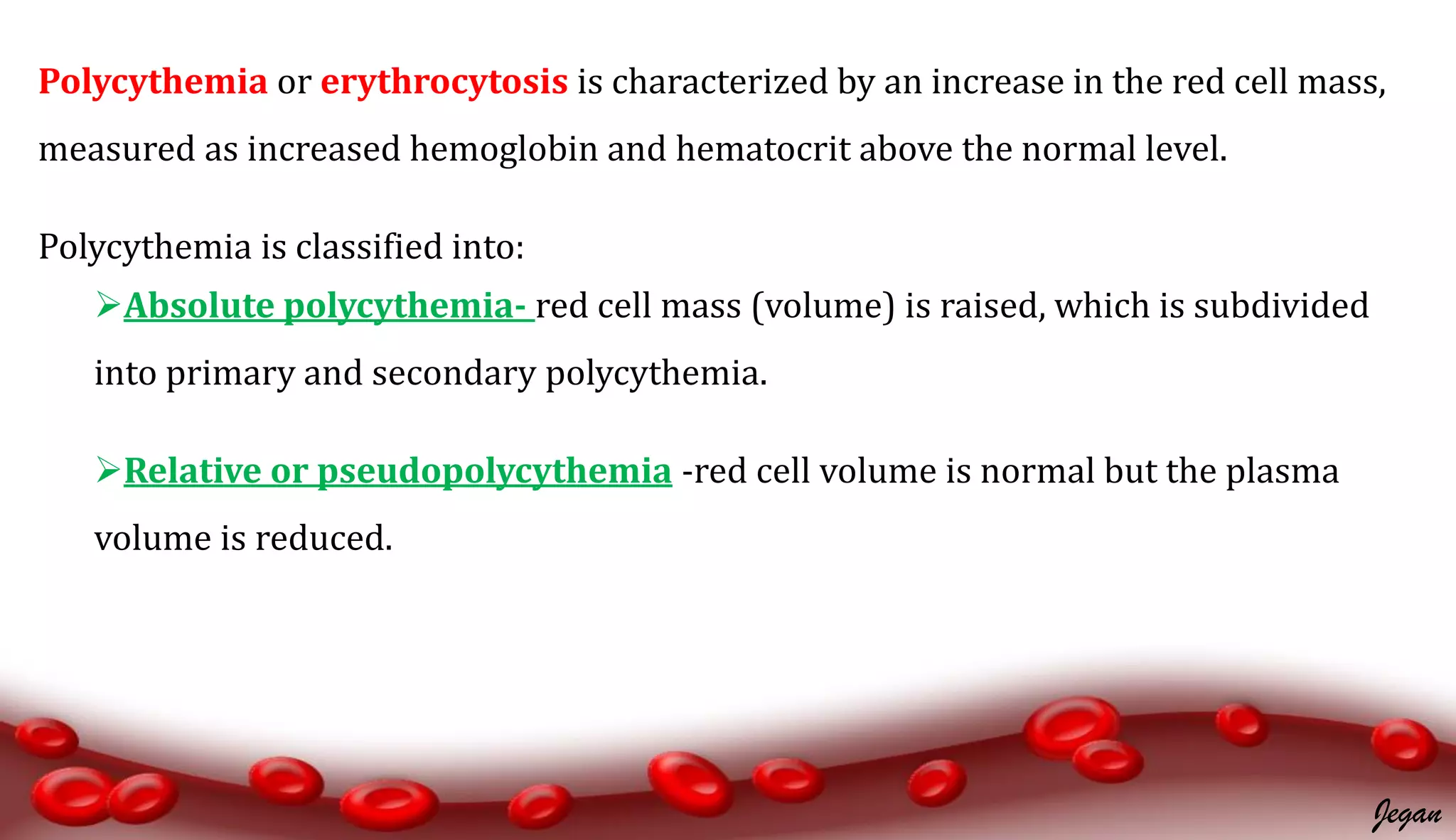 Pathophysiology of polycythemia | PDF