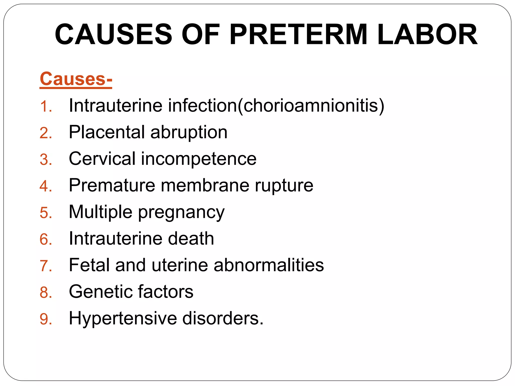 Pathophysiology of preterm labor | PPTX