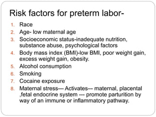 Pathophysiology of preterm labor | PPTX