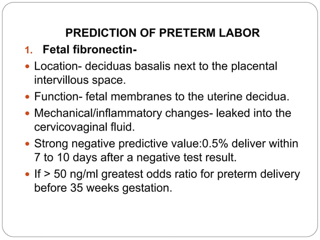 Pathophysiology of preterm labor | PPT