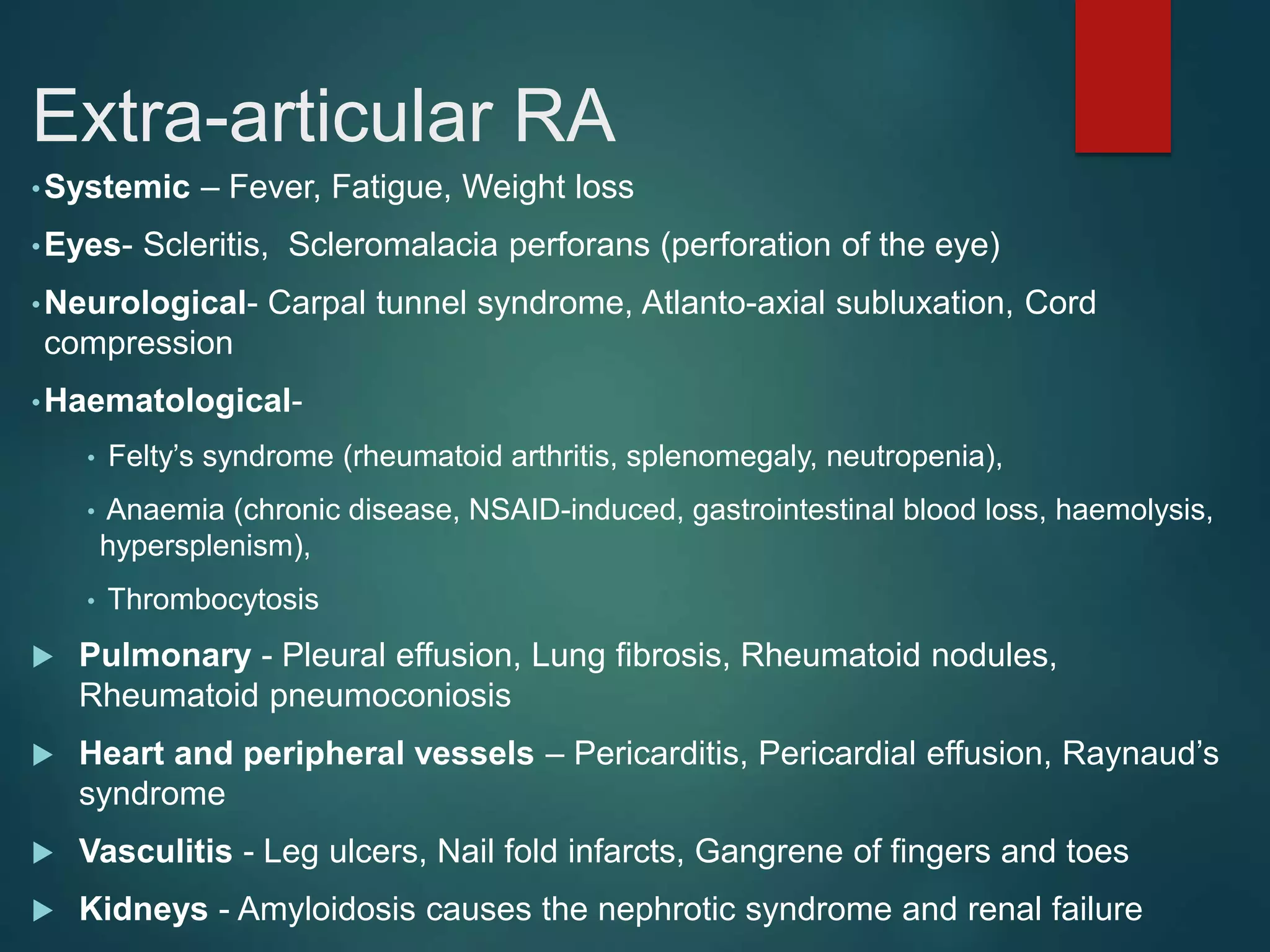 Pathophysiology of Rheumatoid Arthritis | PPTX