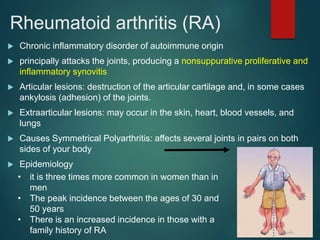 Pathophysiology of Rheumatoid Arthritis | PPTX