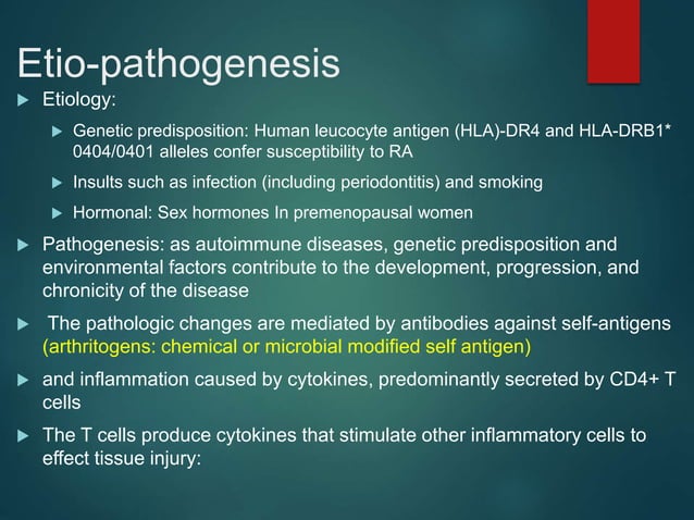 Pathophysiology of Rheumatoid Arthritis | PPT