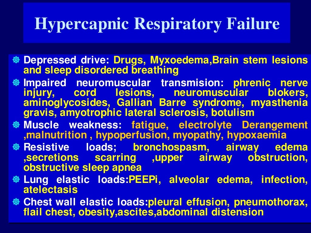 Pathophysiology of respiratory failure