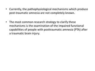 Pathophysiology of retrogradeamnesia | PPT