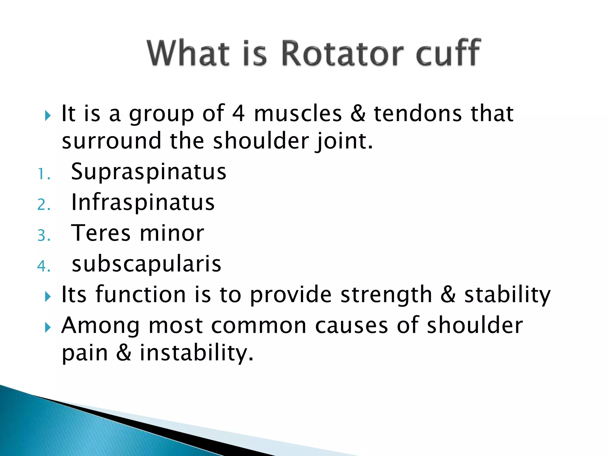 Pathophysiology of shoulder rotator cuff instability and repair | PPT