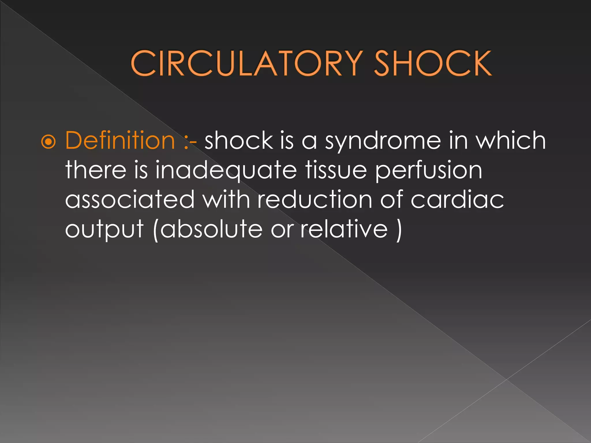 Pathophysiology of shock | PPTX