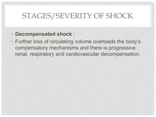Pathophysiology of shock | PPTX