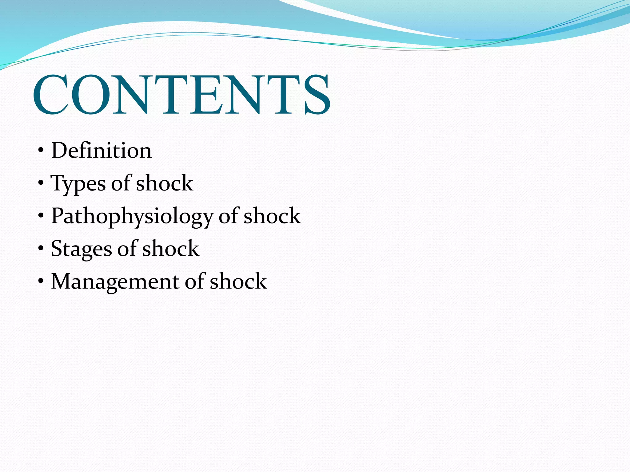 Pathophysiology of shock | PPTX