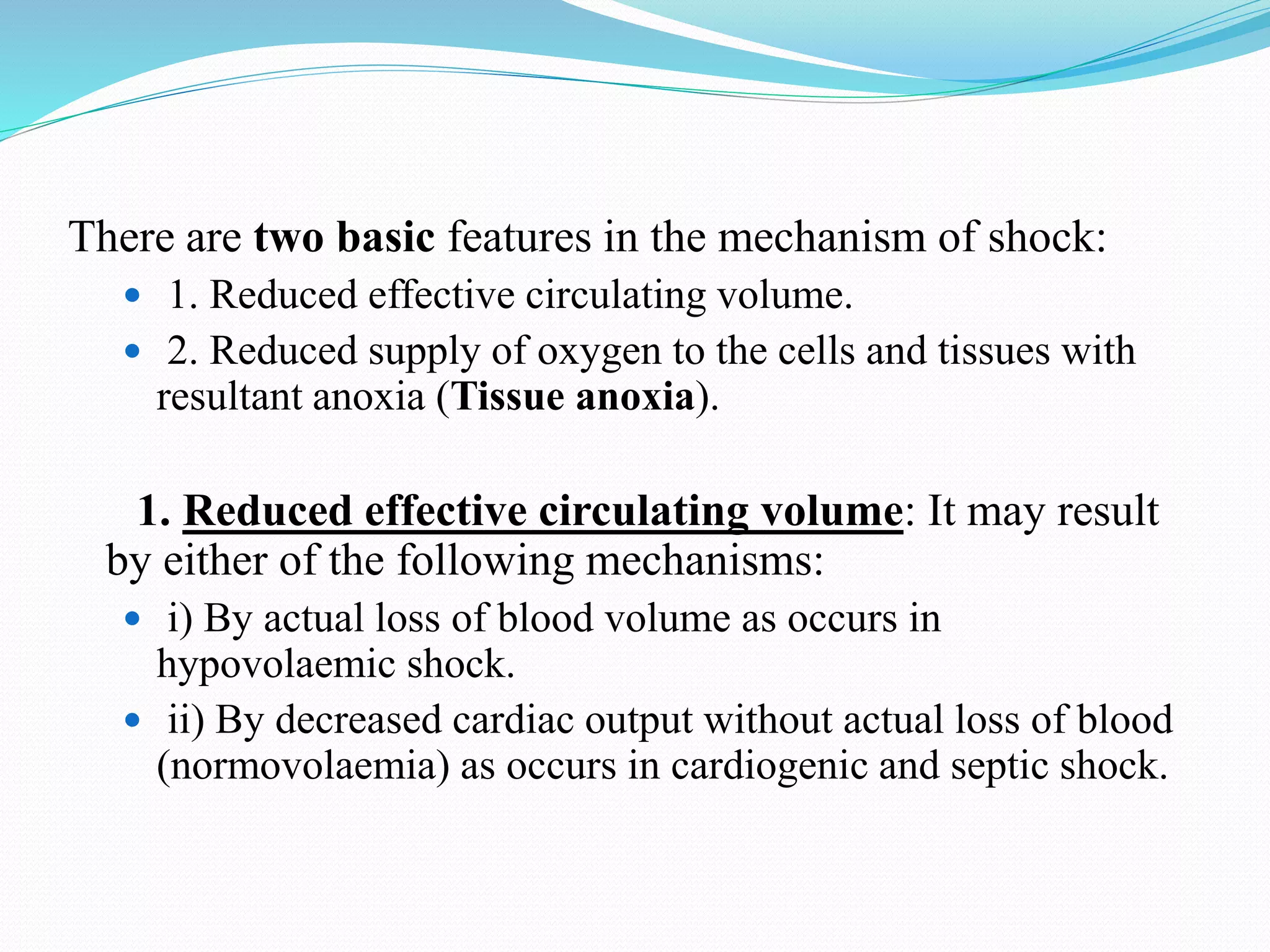 Pathophysiology of shock | PPTX